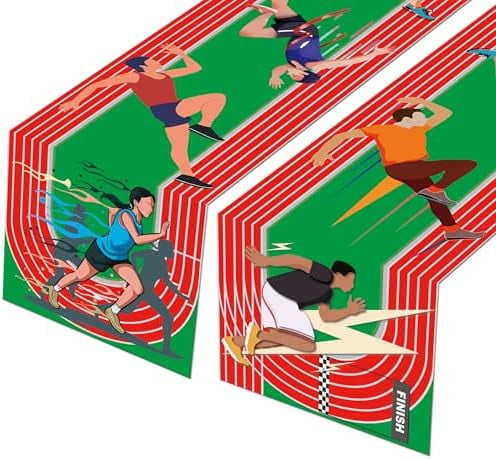 2 Pack Running Table Runner-Sports Themed Birthday Party Supplies ...