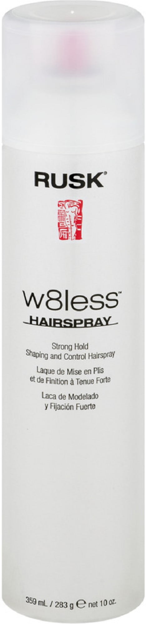 Rusk W8Less Strong Hold Hairspray, 2 Pack, 10 Oz, Weightless Shine and ...
