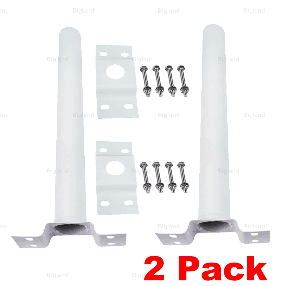 2 Pack Outdoor Rust-Proof Steel Bracket Pole Light Arm for Solar ...