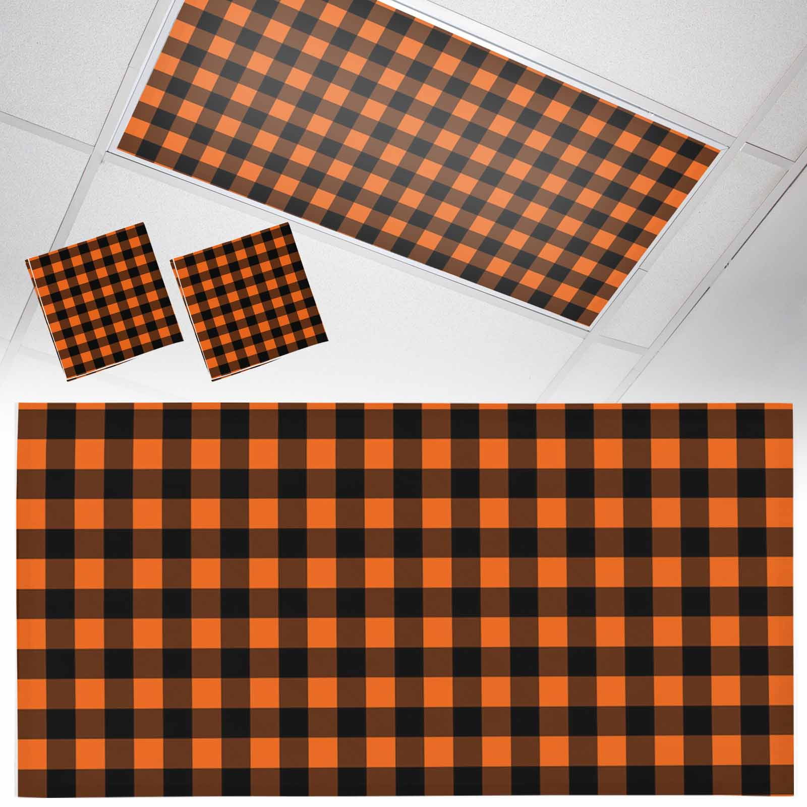 2 Pack Rustic Orange Fluorescent Light Covers for Ceiling Lights and ...