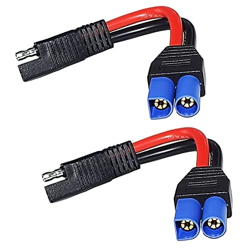 (2-Pack) SAE to EC5 Male Plug Quick Connection Adapter Connector,10AWG ...