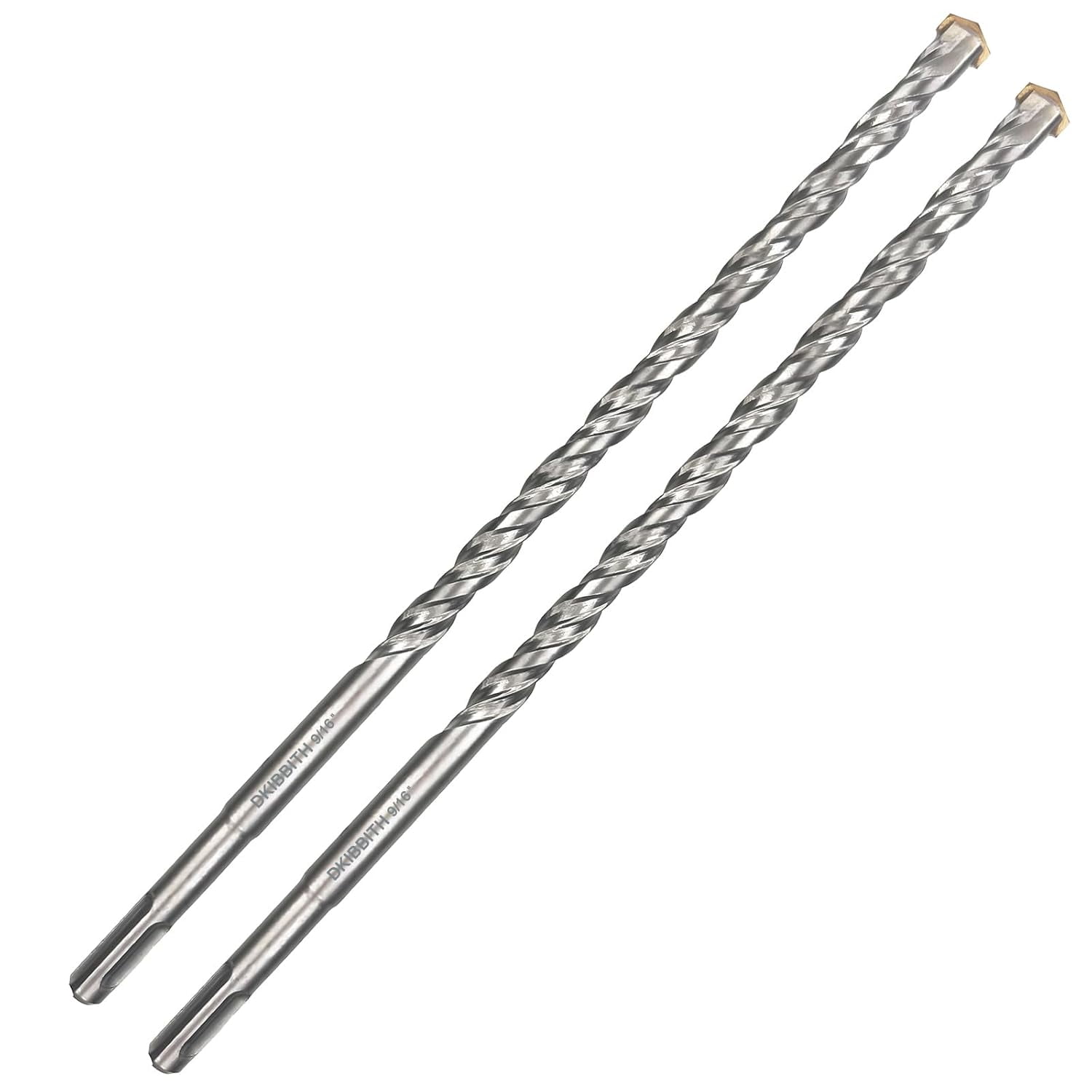 2-Pack SDS Plus Masonry Drill Bits 9/16 Inch x 12 Inch Long Rotary ...
