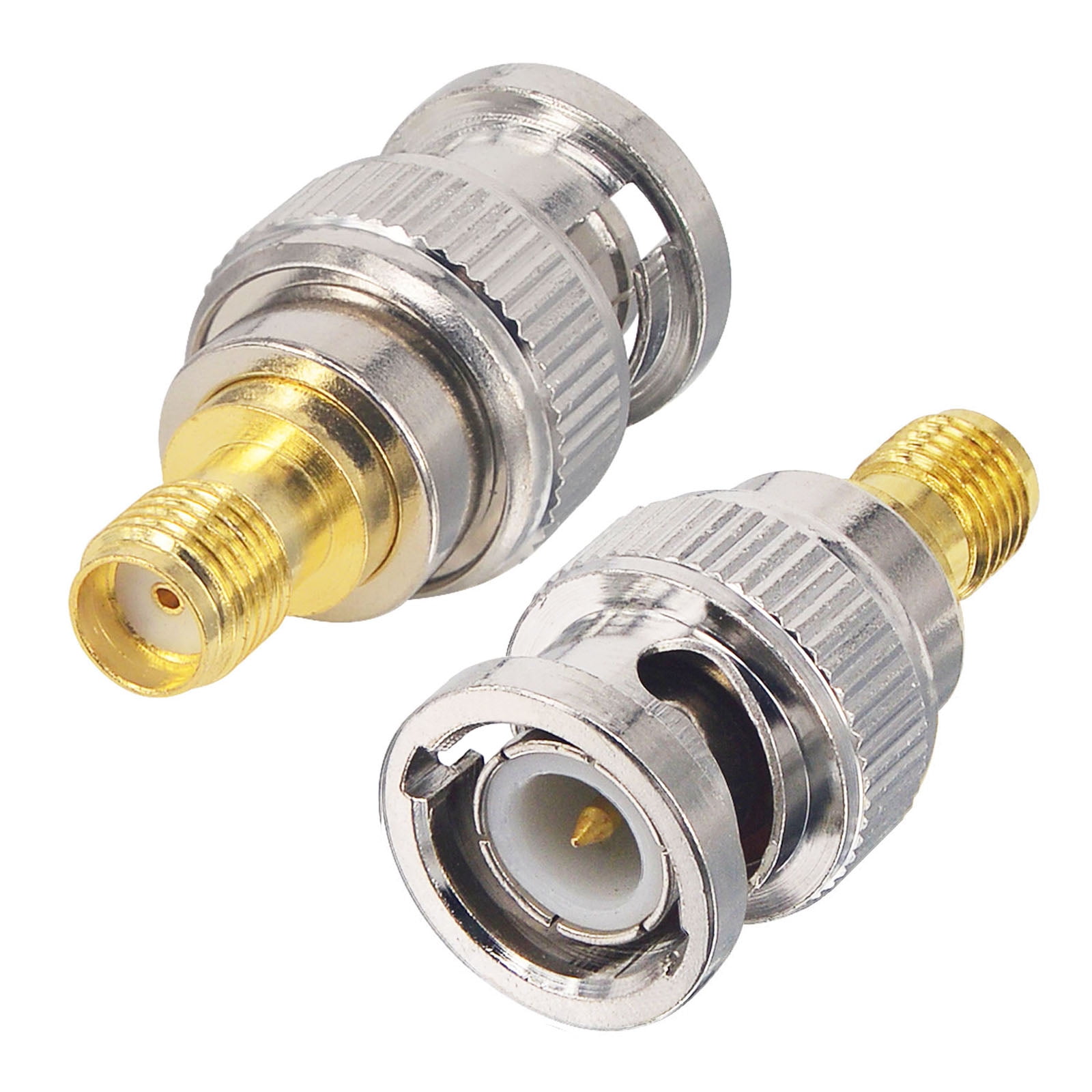 2-Pack SMA Female to BNC Male Adapter SMA to BNC Connector BNC to SMA Plug RF Coaxial Adapter ...
