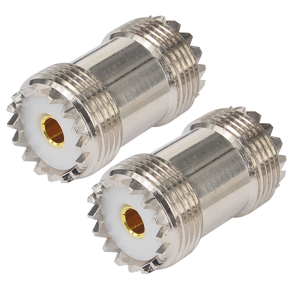 2-Pack SO239 Barrel Adapter UHF Female to Female Coax Coaxial Connector ...