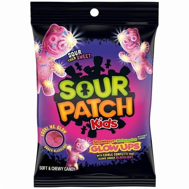 (2 Pack) SOUR PATCH KIDS Glow Ups Strawberry-Watermelon Soft & Chewy ...