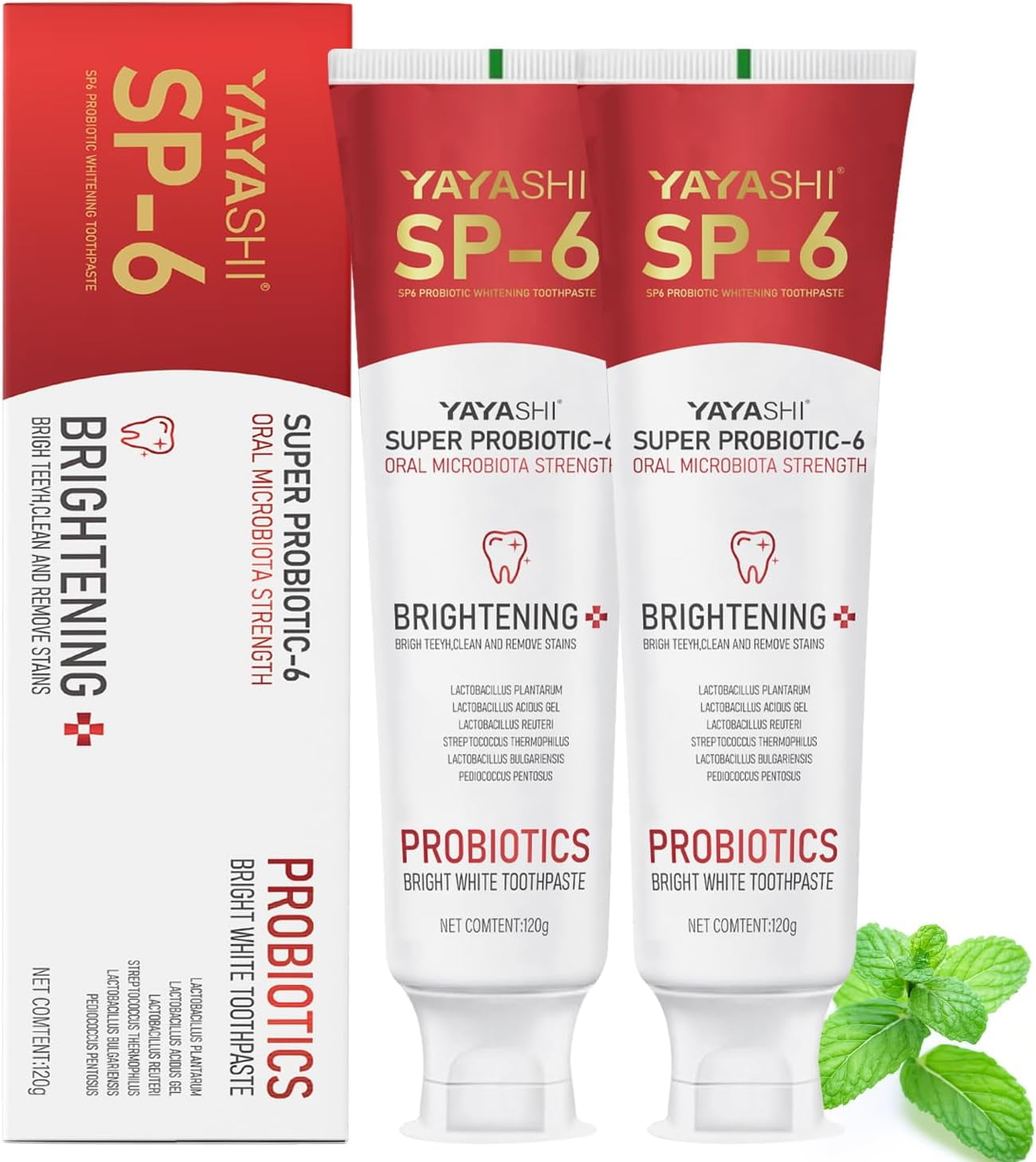 2 Pack Sp 6 Probiotic Whitening Toothpaste Enhanced Formula With 6 Probiotics For Teeth