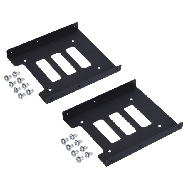 2 Pack SSD Hard Drive Bracket 2.5" to 3.5" Metal Mounting Bracket ...