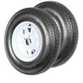 2-Pack ST205/75D15 Trailer Tire on Rim 5-Lug White Spoke Wheel 5x4.5 ...