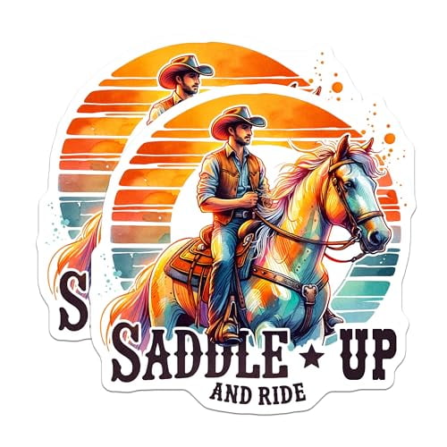 (2 Pack) Saddle Up and Ride Magnets - Cowboy Decor - Western Theme ...