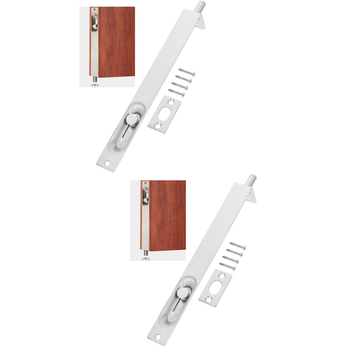 2 Pack Safety Door Lock Trap Latch Sturdy Bolt Reinforced Flush ...
