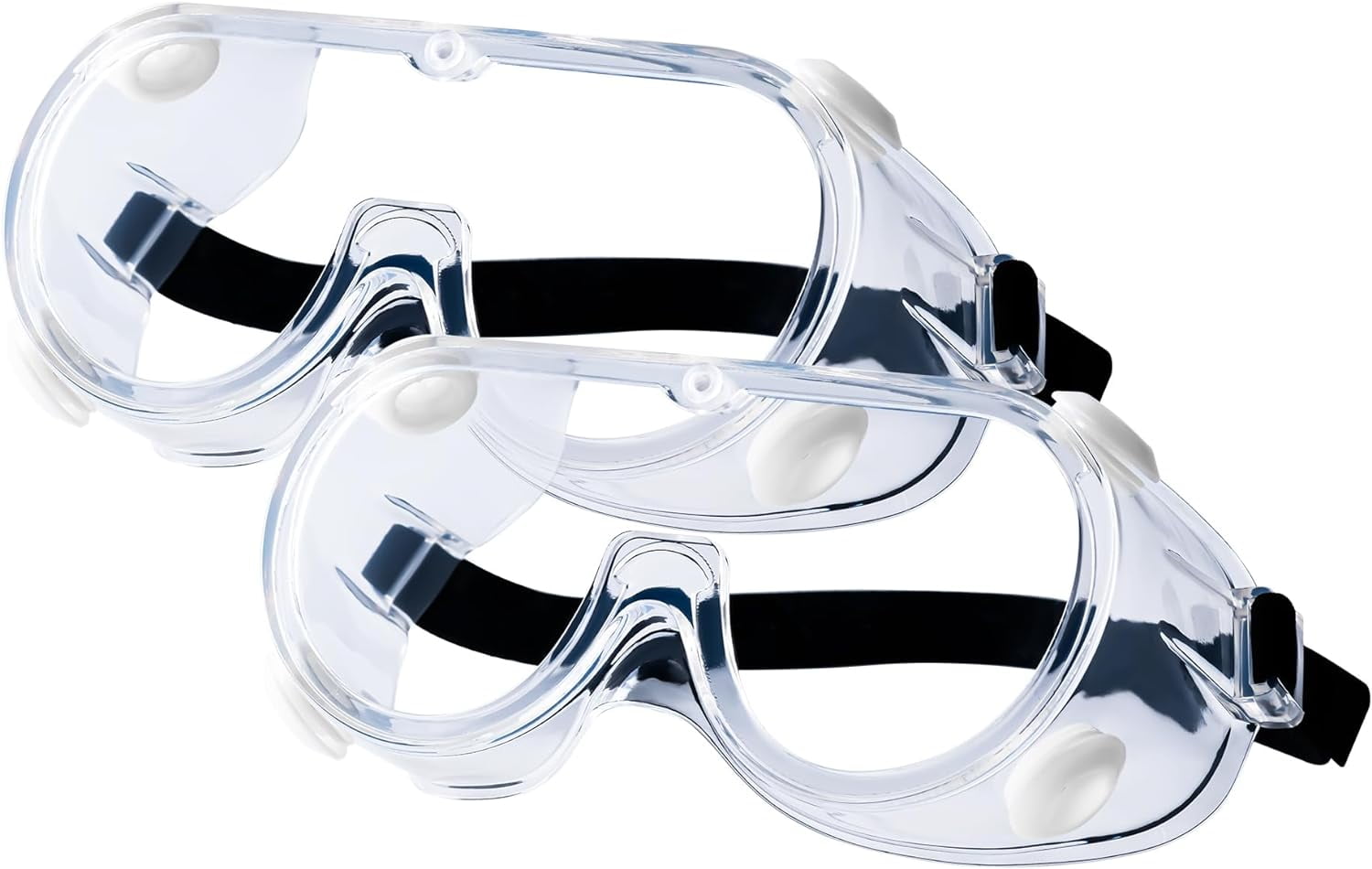 2 Pack Safety Goggles, Anti-Fog Lab Goggles, Eyeglass Safety Glasses ...