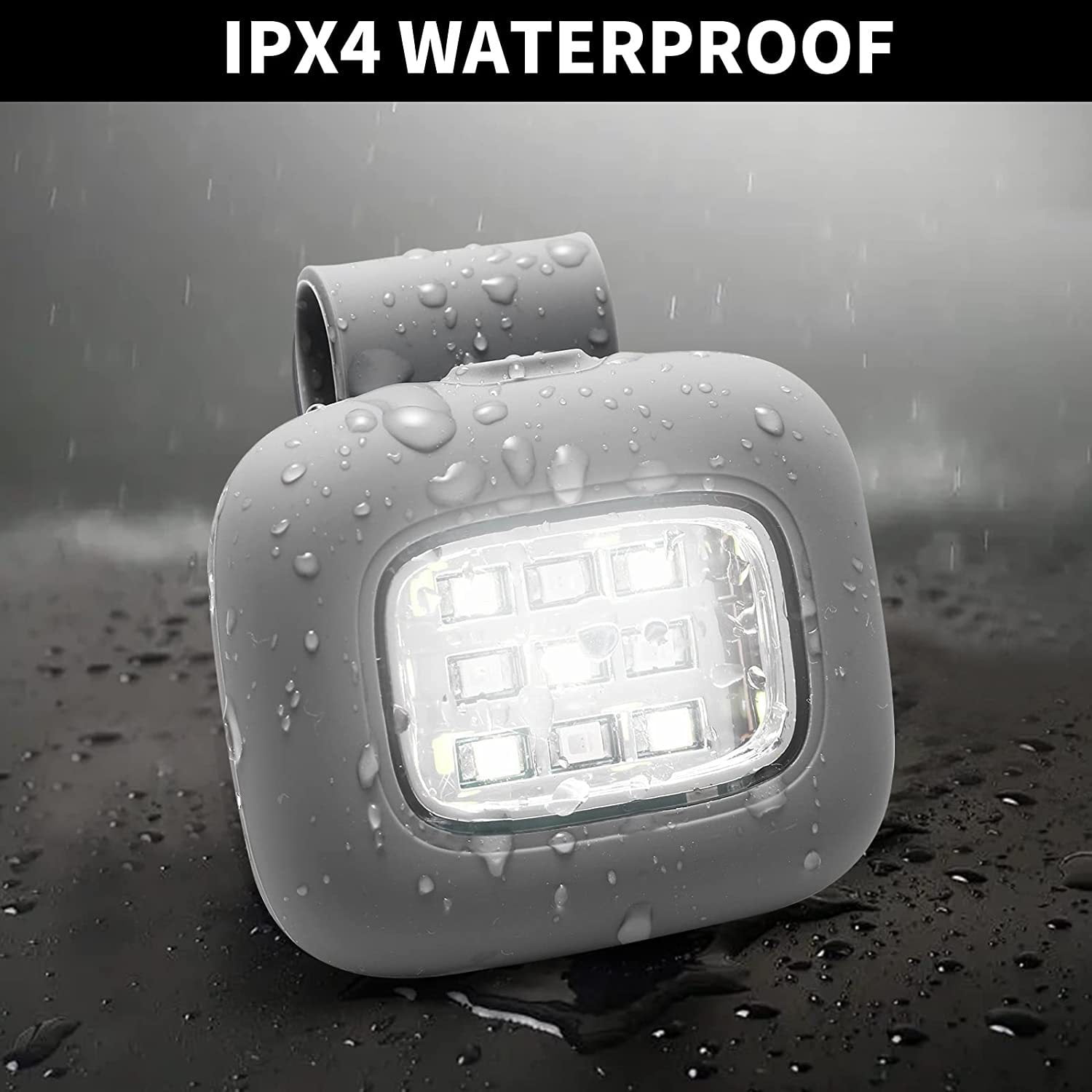 2 Pack Safety Jogging LED Light, Black, Water Resistant, 5Modes, USB ...