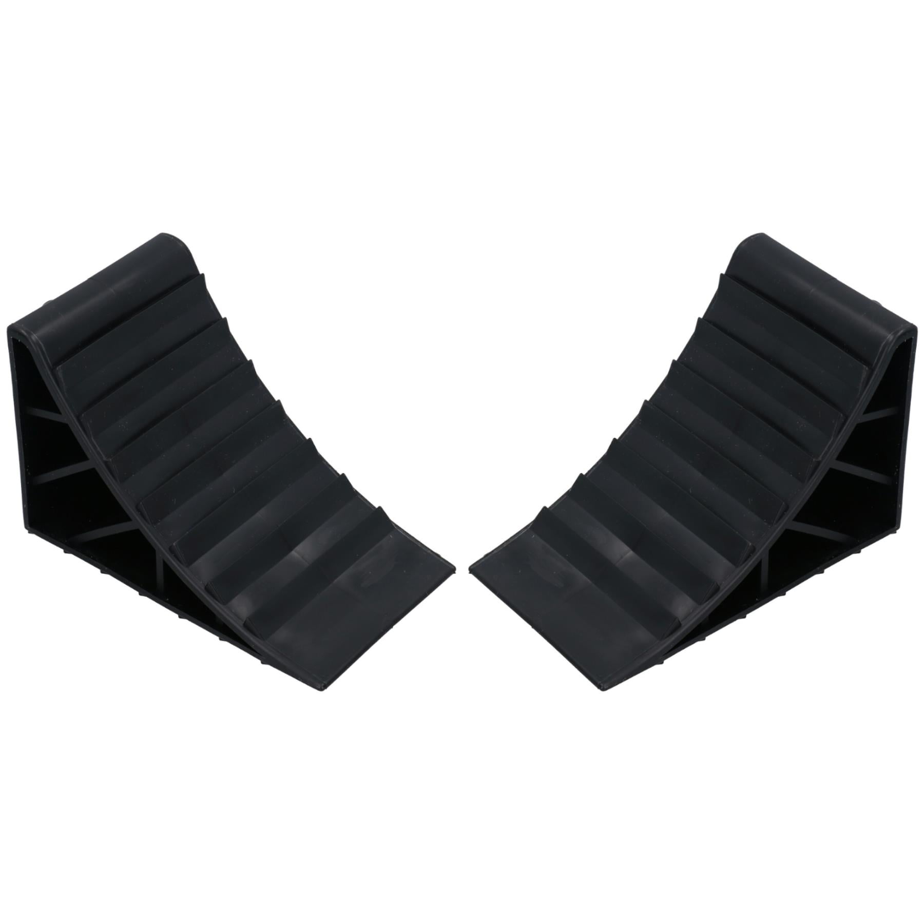 2 Pack Safety Wheel Chocks Blocks Car Trailer Caravan Horsebox Wedge ...