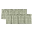 2 Pack Sage Green Checkered Valance for Window Modern Minimalist ...