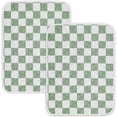 2 Pack Sage Green Checkered Washable Pee Pads for Dogs, Checkered ...