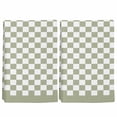 2 Pack Sage Green Kitchen Towels Checkerboard Plaid Decorative Dish ...