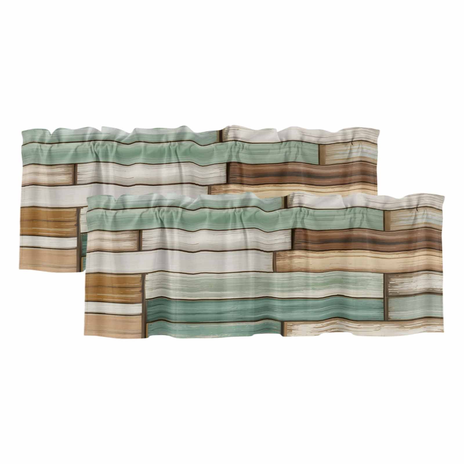 2 Pack Sage Green Vintage Valances for Windows Bedroom Living Room ...