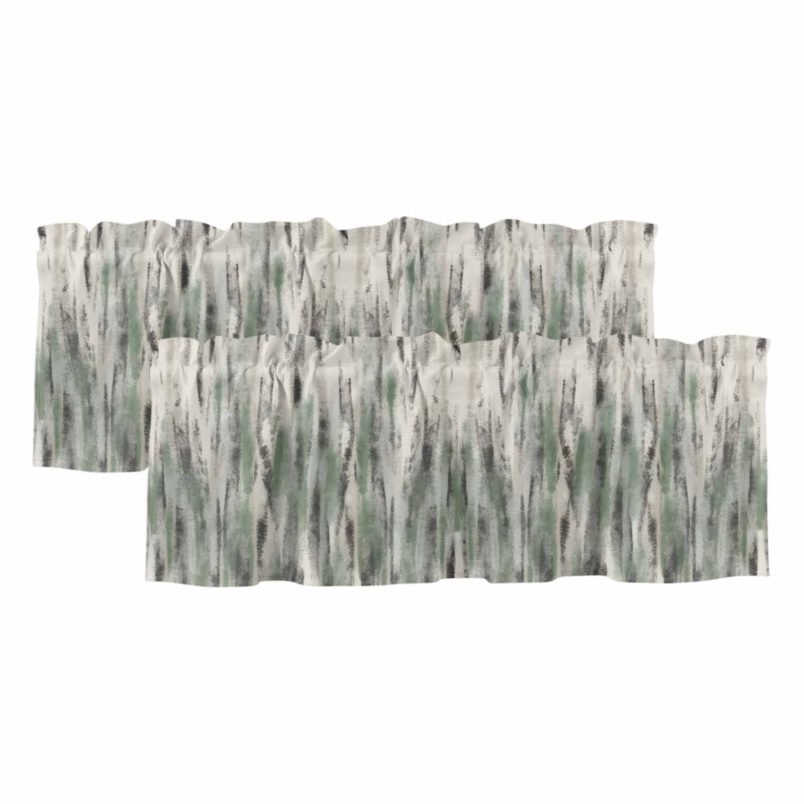 2 Pack Sage Green Vintage Valances for Windows Bedroom Living Room ...