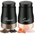 2-Pack Salt & Pepper Shakers, Clear Glass Base Spice Containers with ...