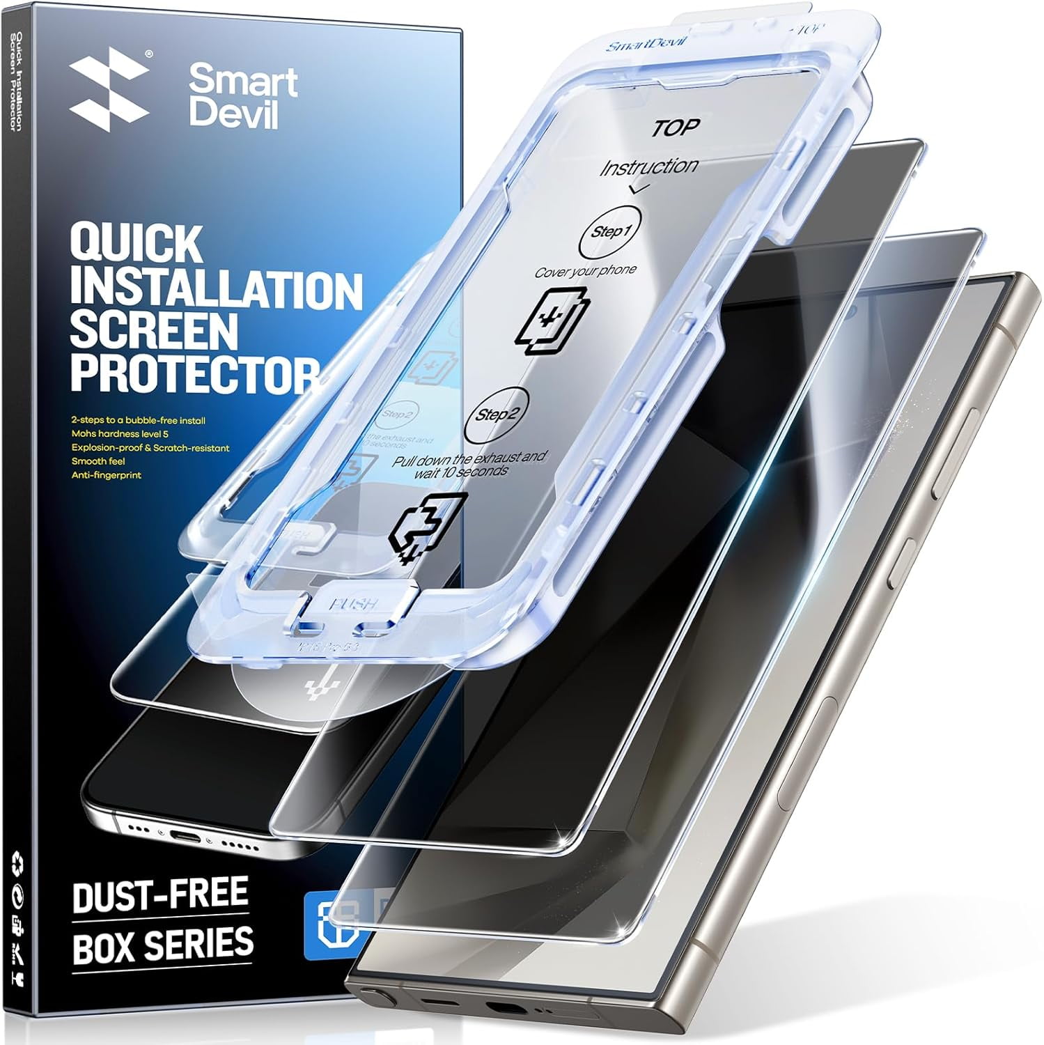 2 Pack for Samsung Galaxy S24 Ultra Privacy Screen Protector,Anti-Spy ...