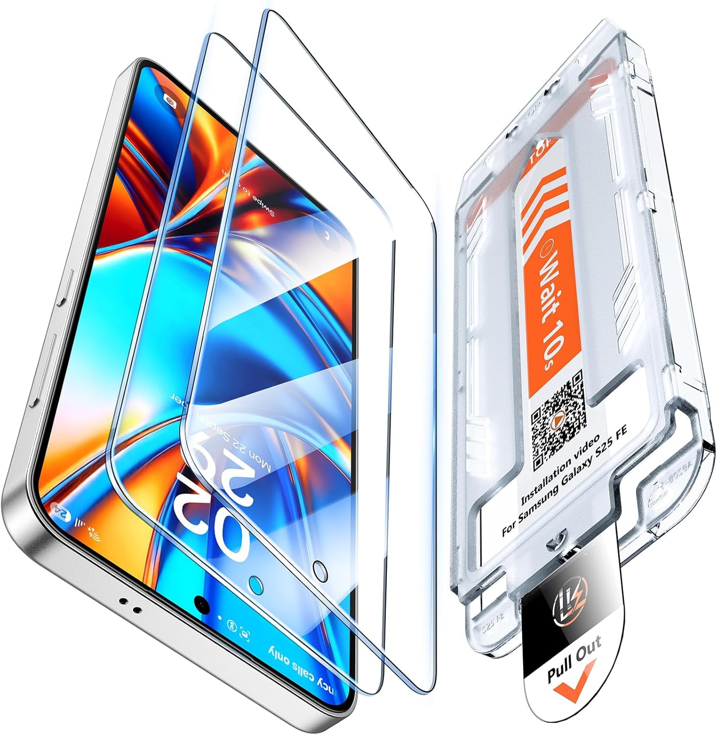 2 Pack for Samsung Galaxy S25 FE Screen Protector, Fingerprint Unlock ...