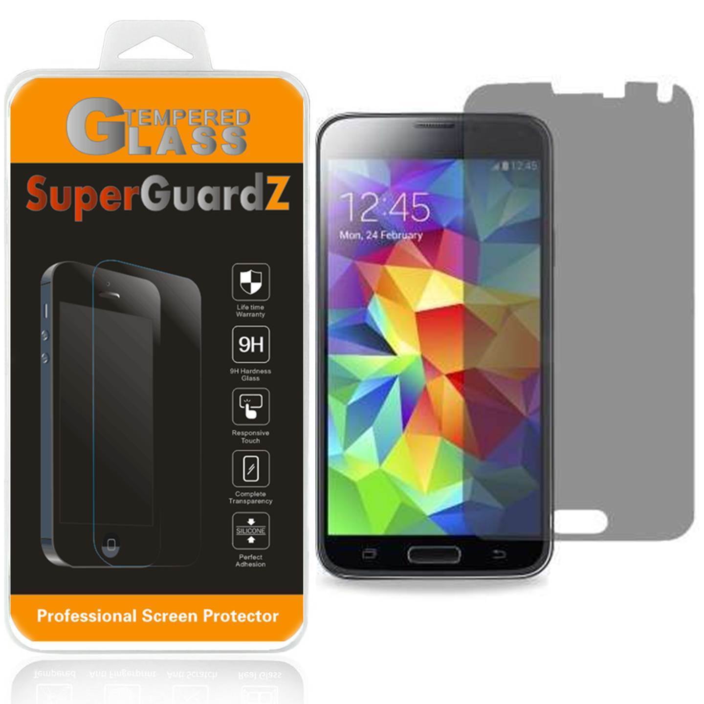 [2-Pack] Samsung Galaxy S5 SuperGuardZ Tempered Glass Screen Protector ...