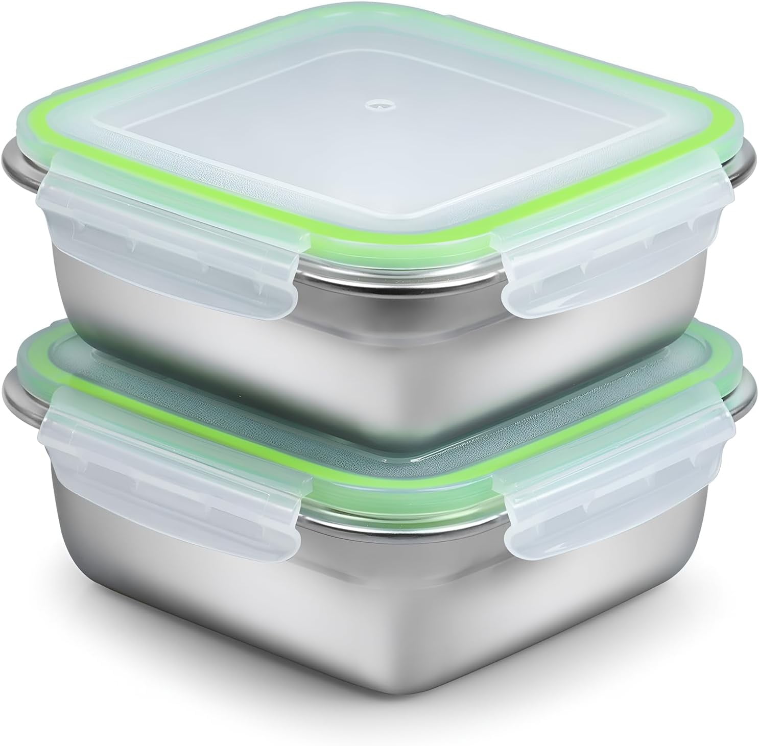 2 Pack Sandwich Containers, 24oz Stainless Steel Sandwich Box with ...
