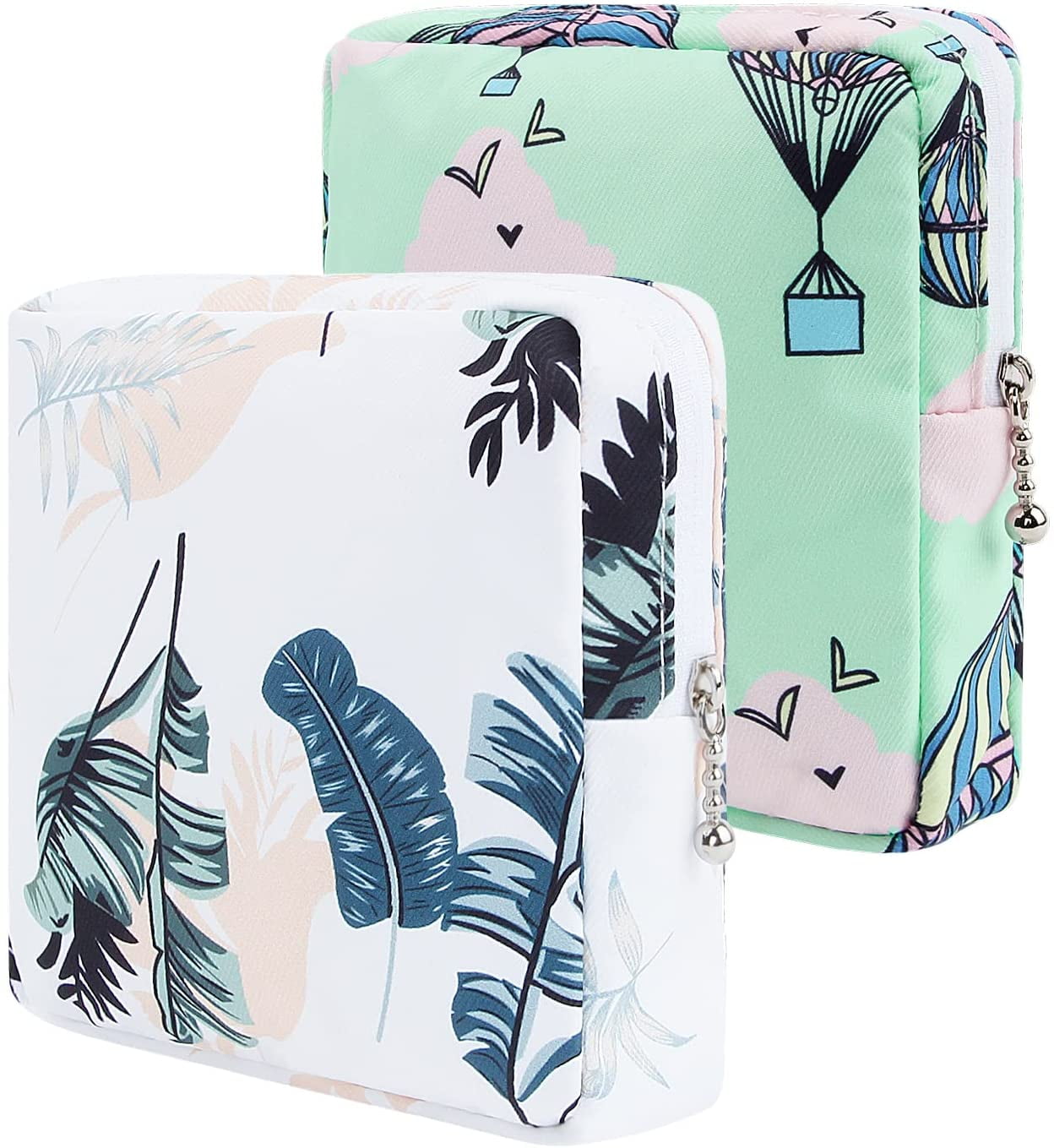 2 Pack Sanitary Napkin Storage Bag, Menstrual Pad Tampon Zipper Bags ...