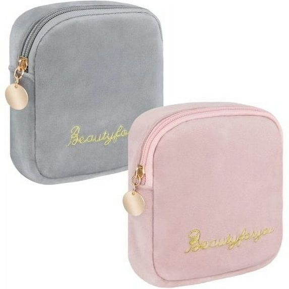 2 Pack Sanitary Napkin Storage Bag, Menstrual Pad Tampon Zipper Bags ...