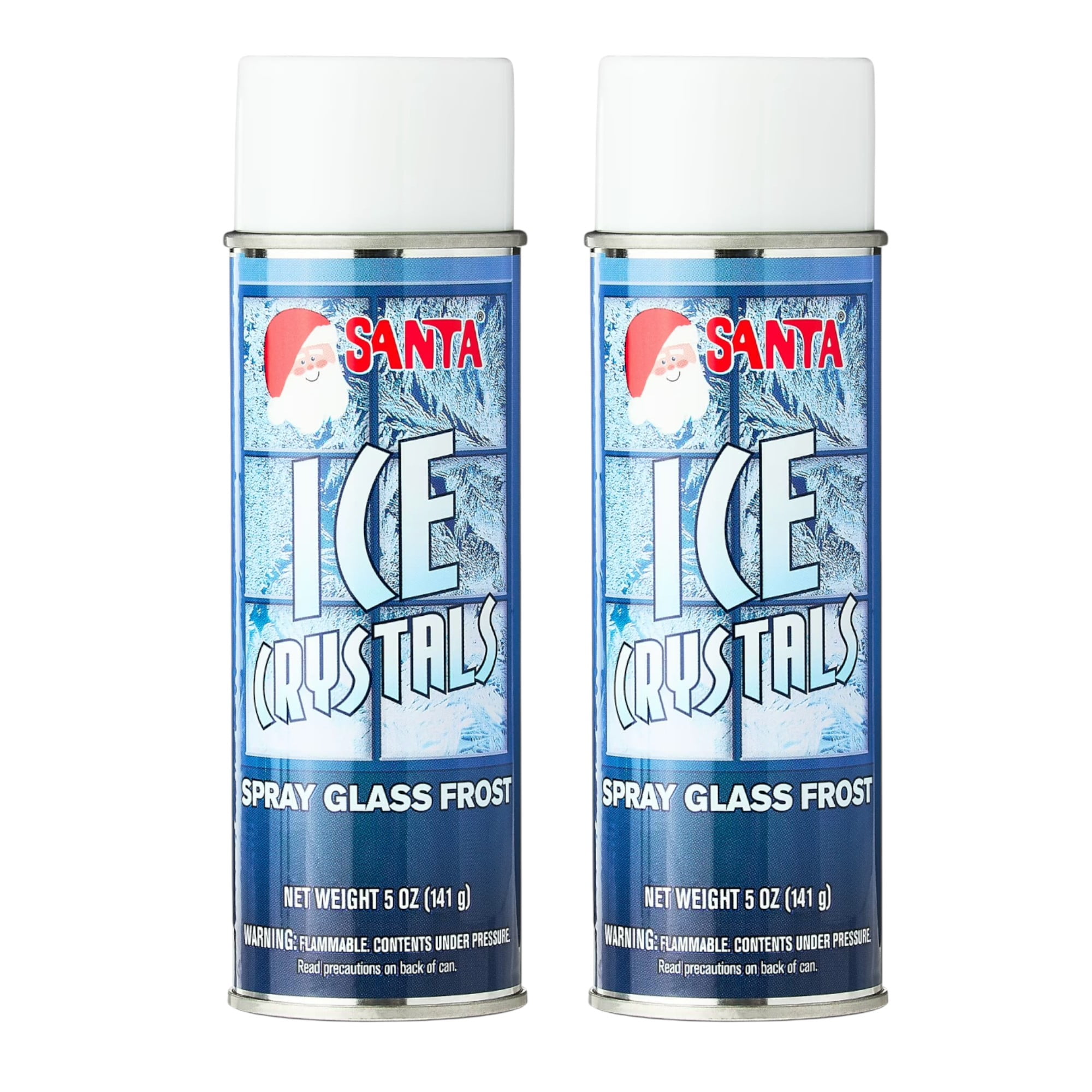 (2 Pack) Santa Ice Crystals Glass Frost Spray, Holiday Window Decor, 5 ...