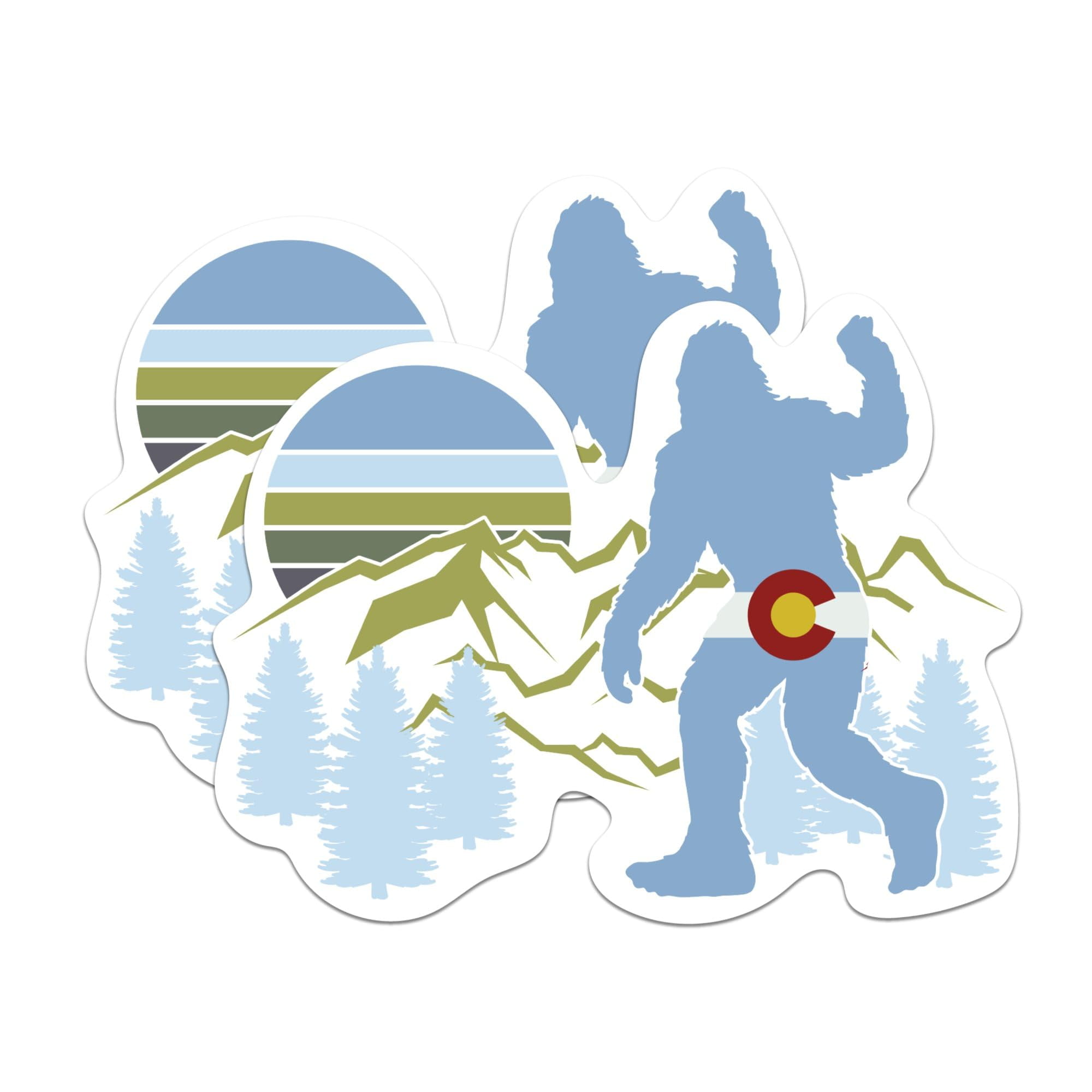 (2 Pack) Sasquatch Colorado Flag Magnets - Cool Sasquatch with ...
