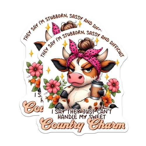 (2 Pack) Sassy Cow Magnets - Funny Farmhouse Magnet - Rustic Country ...