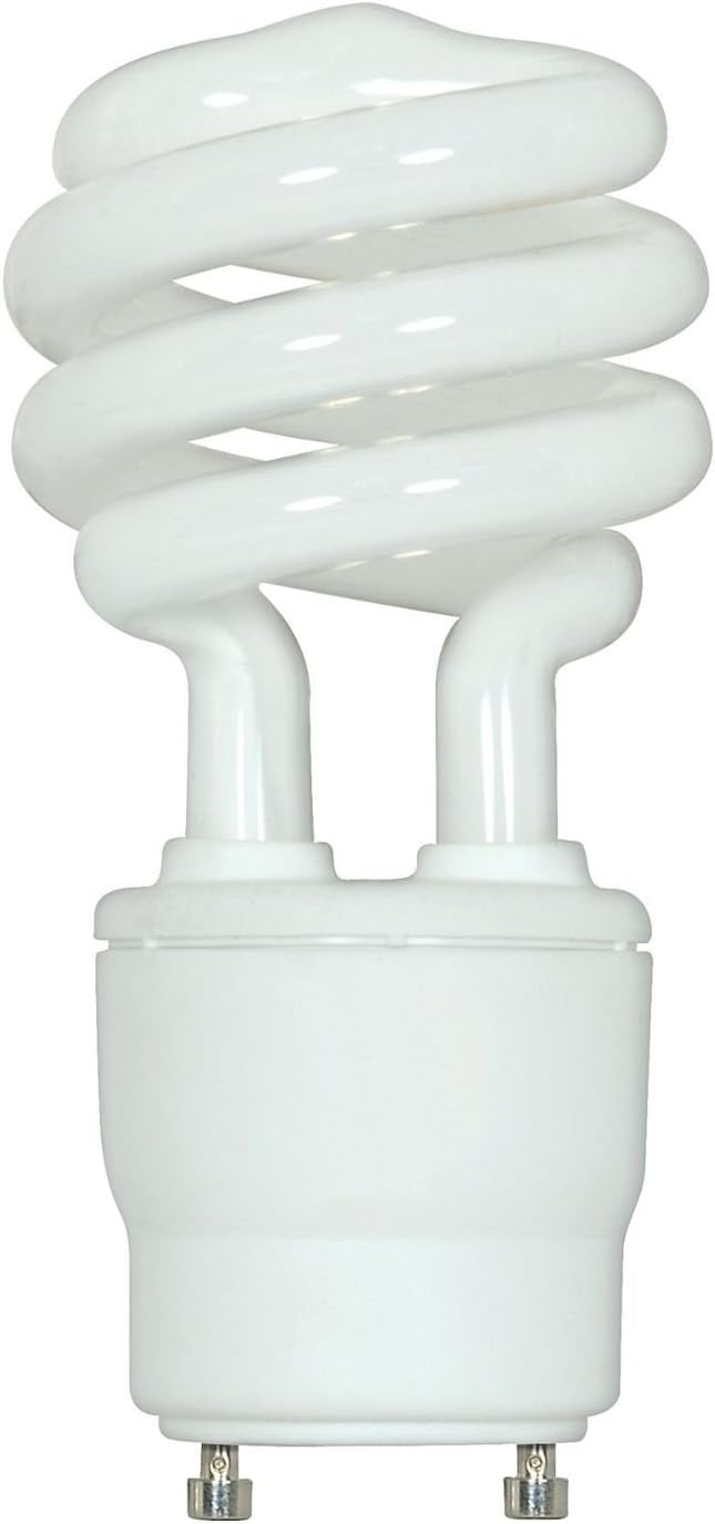 (2-Pack) Satco S8209 18-Watt 4100K GU24 Base Mini Spiral Compact ... (2-Pack) Satco S8209 18-Watt 4100K GU24 Base Mini Spiral Compact ...