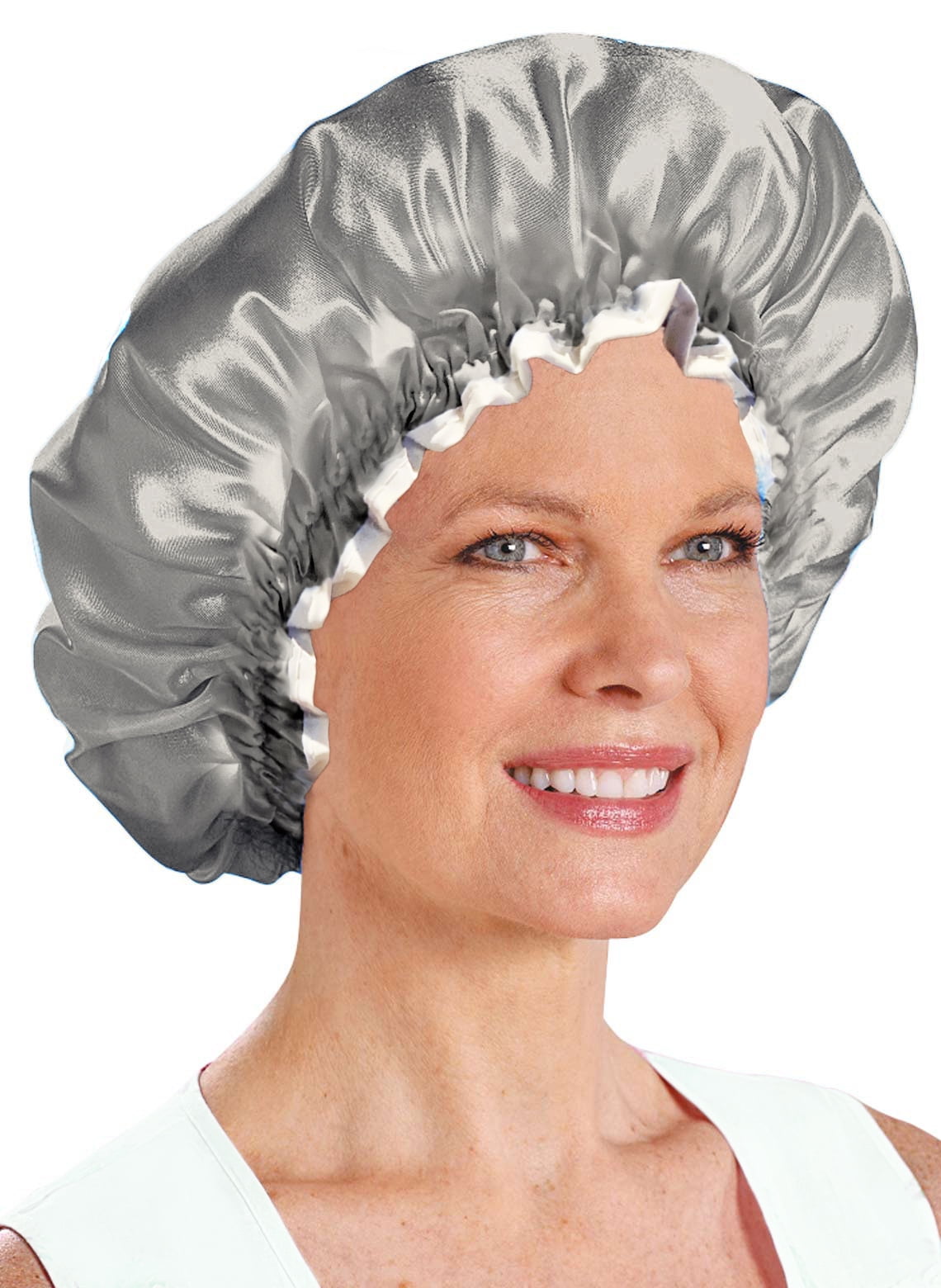 2 Pack Satin Bonnet Sleep Cap Jumbo Hair Bonnet Satin Cap for Curly or ...