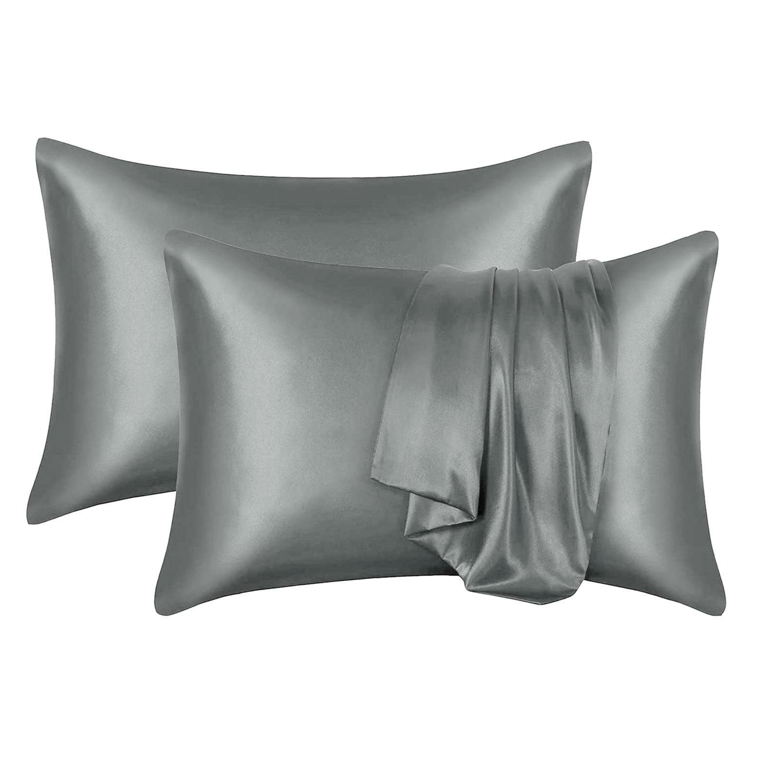 2 Pack Satin Pillowcase, Silky Soft Hair and Skin Pillow Covers with ...