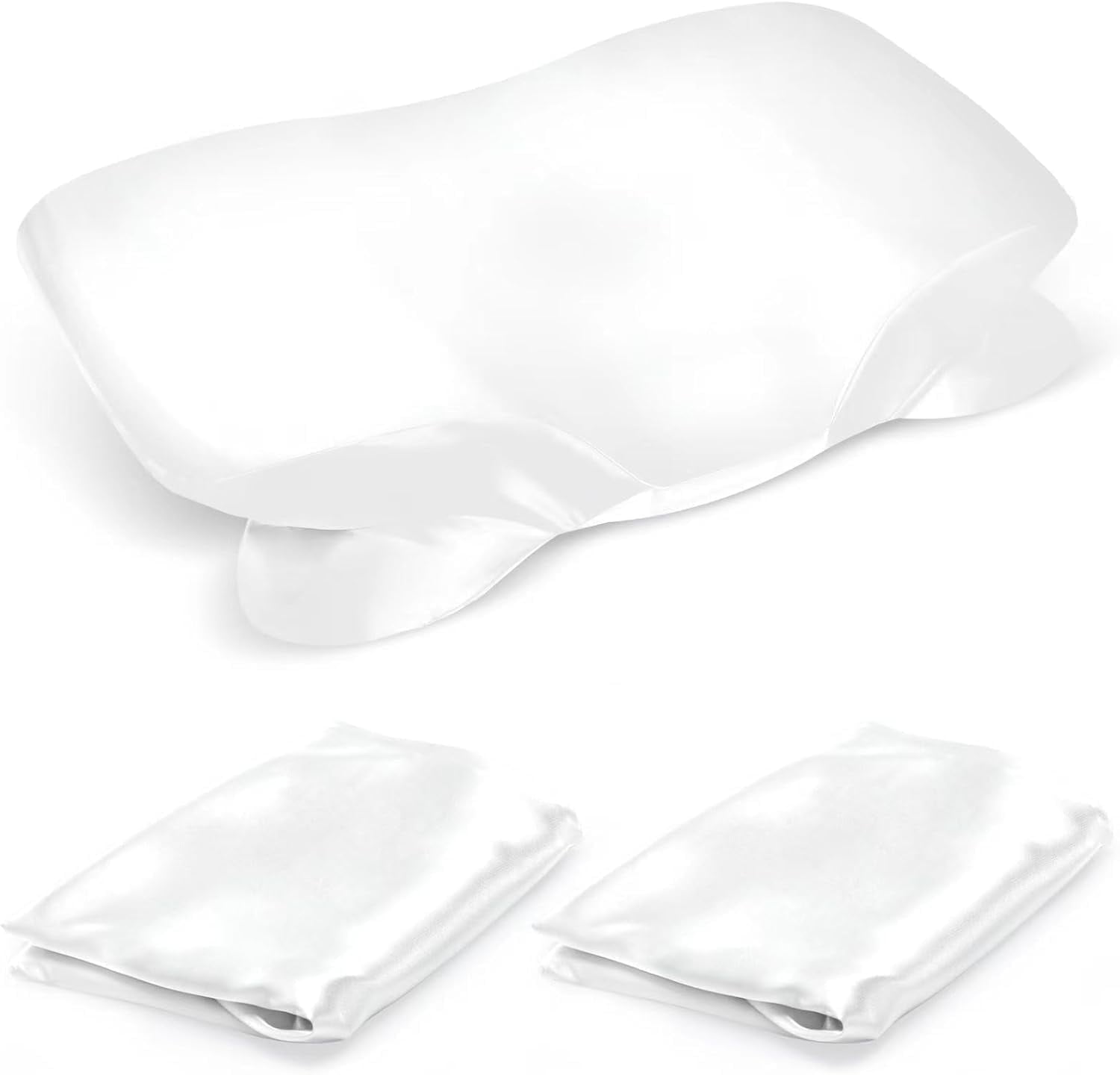 2 Pack Satin Pillowcase for Zelimun Cervical Pillow, Contour Pillow ...