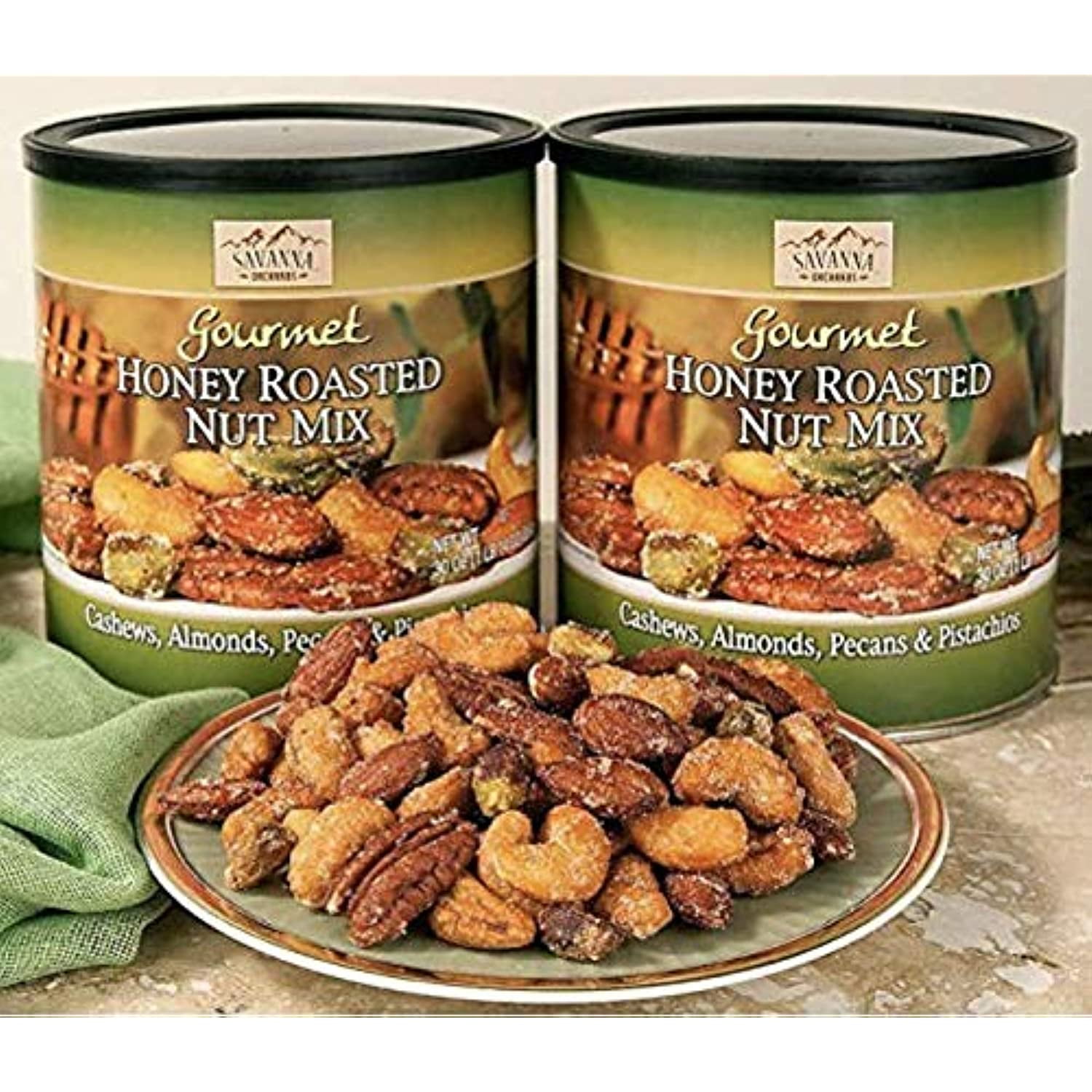 2 Pack Savanna Orchards Gourmet Honey Roasted Nut Mix: Cashews ...