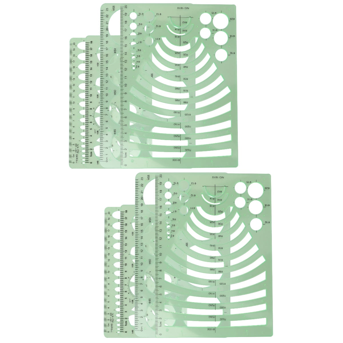 2 Pack Scale Ruler Grid Drawing Template Architects Supplies - Walmart.com