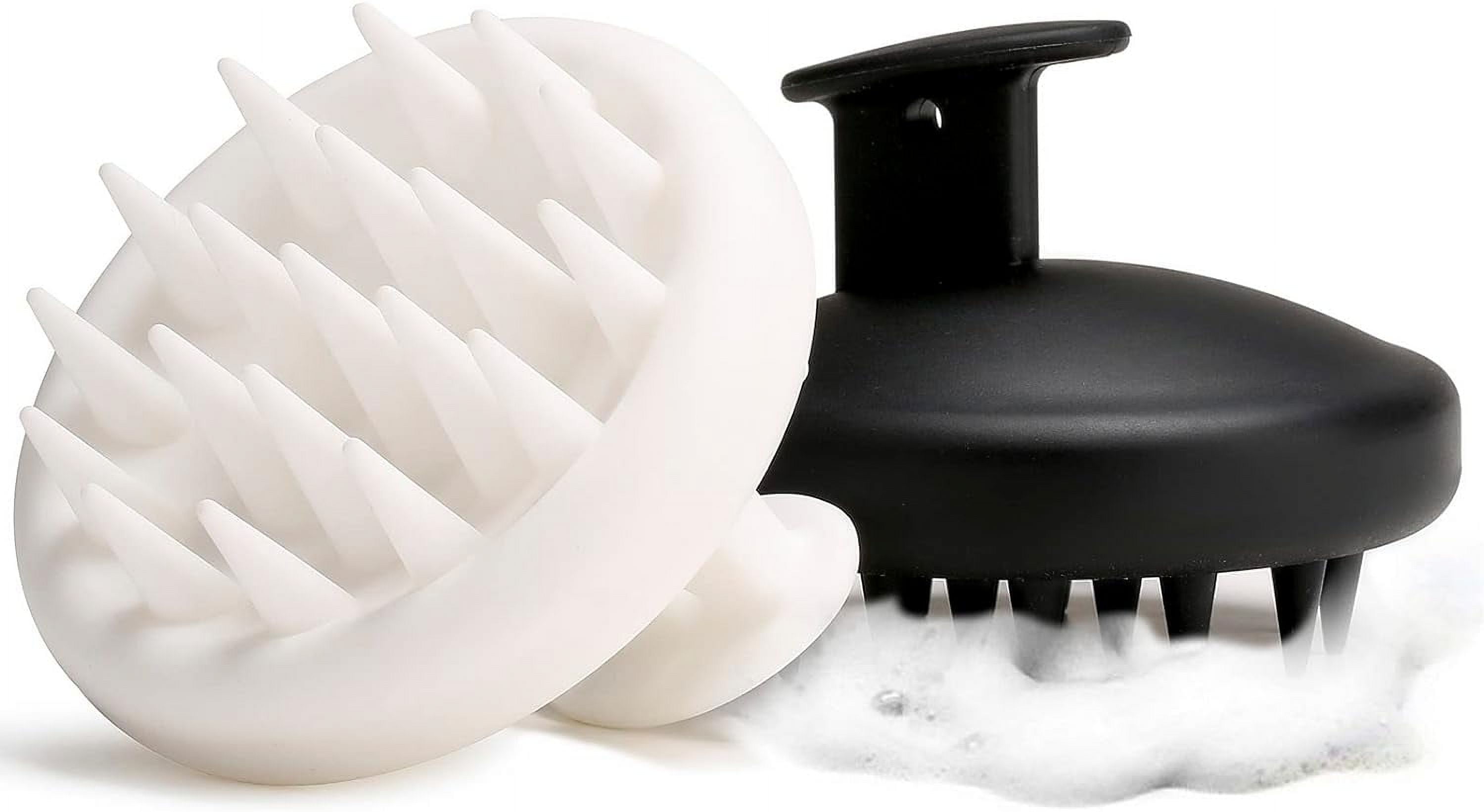 2 Pack Scalp Massager Shampoo Brush Silicone Hair Scalp Scrubber Head ...