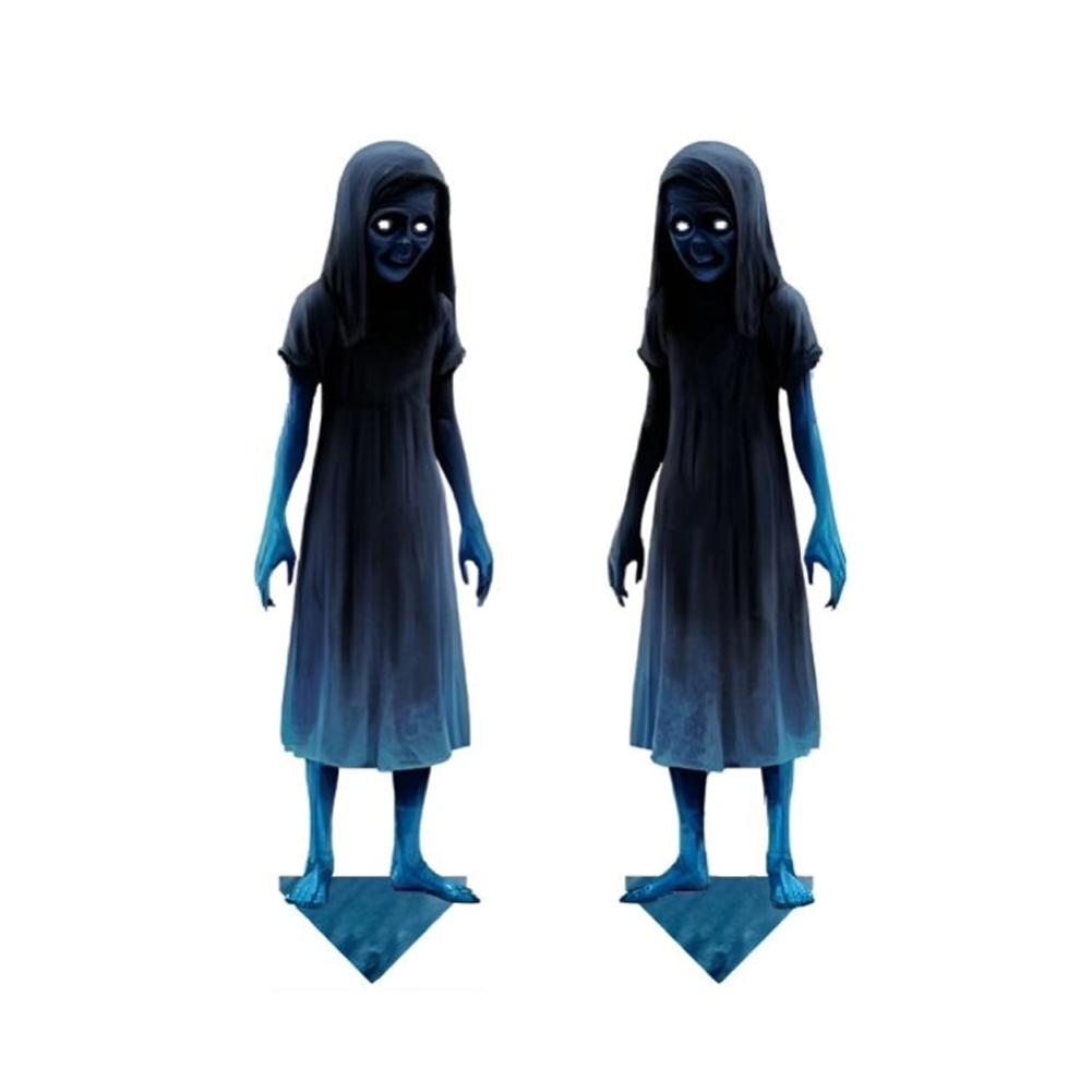 2-Pack Scary Twins Halloween Yard Signs Stakes,16inch Haunted Twin ...