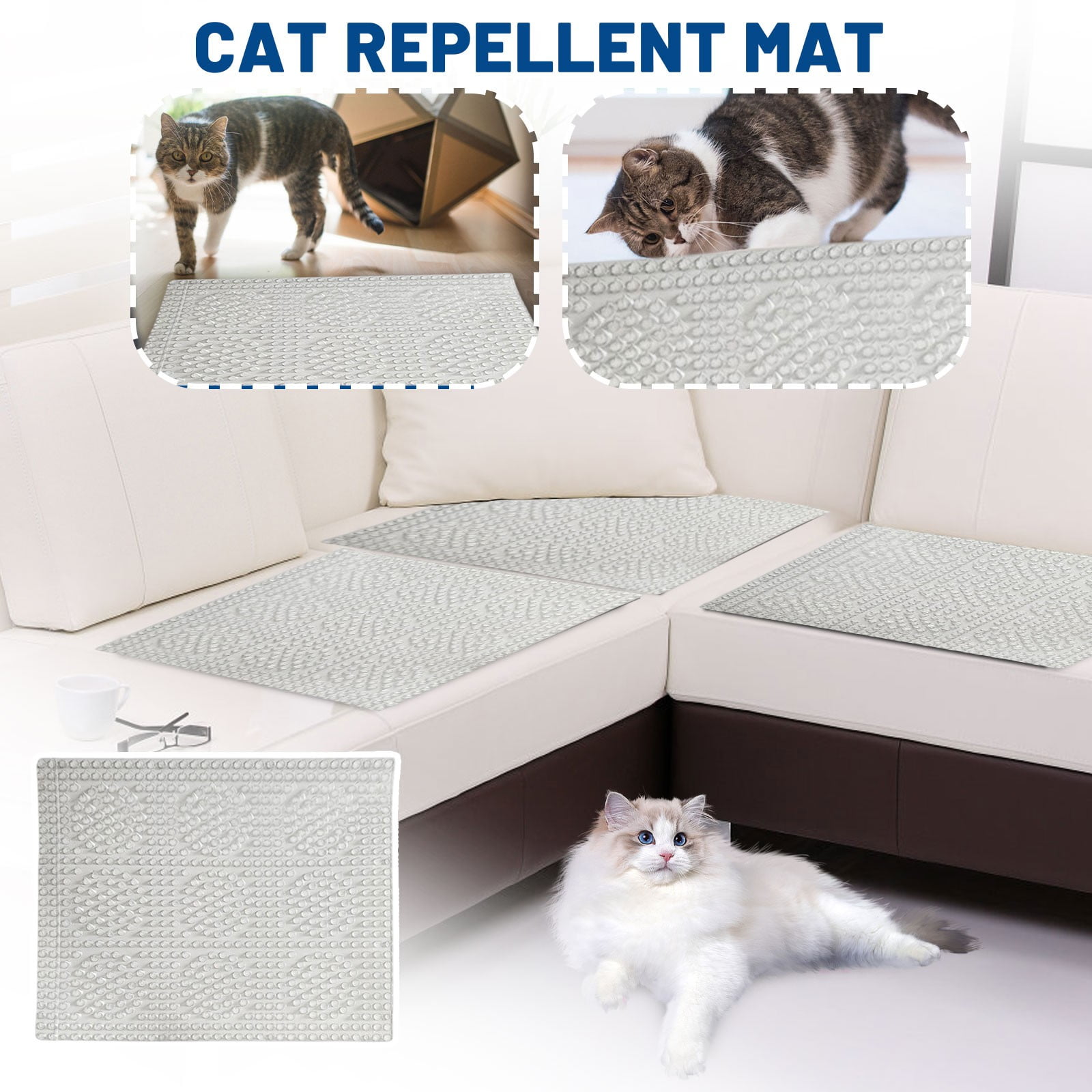 2 Pack Scat Mat for Cats with Spikes, Cat Repellent Mat Deterrent ...