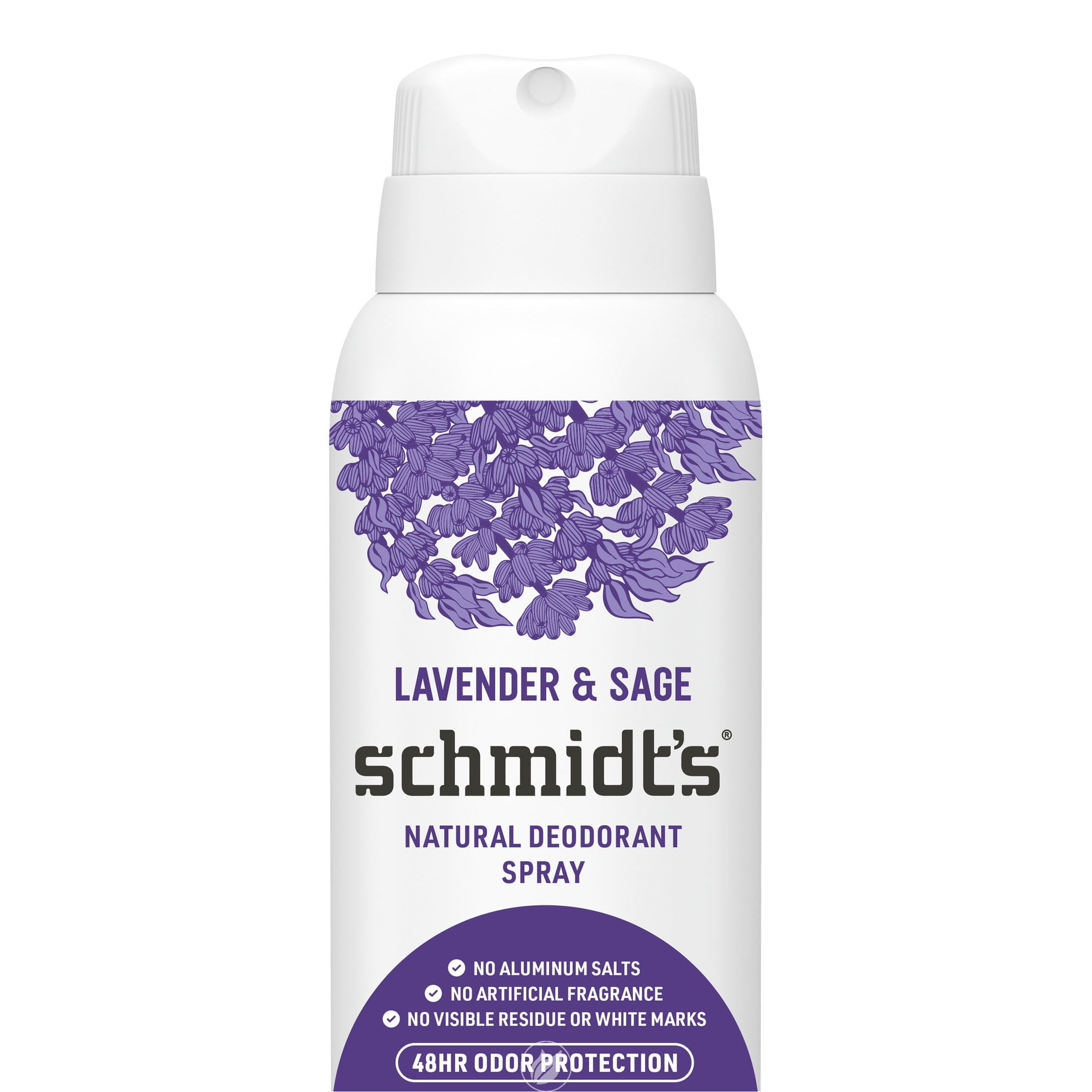 (2 Pack) Schmidt's Deodorant Spray Lavender & Sage 3.2oz - Walmart.com