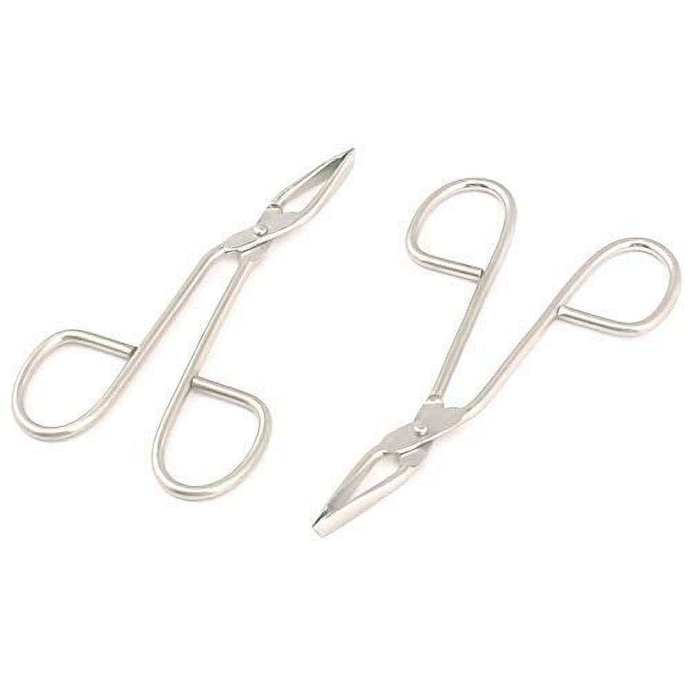 (2 Pack) Scissors Shaped 'Eyebrow Tweezers Clip - Flat Tip Tweezers ...