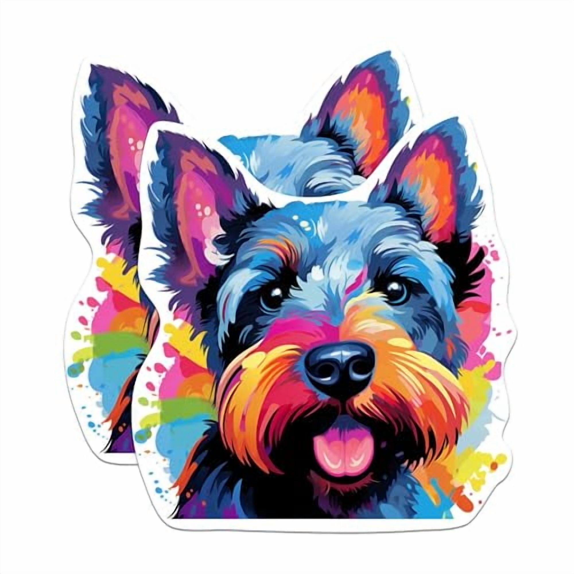 (2 Pack) Scottish Terrier Dog Breed Stickers - 5 Inches On Longest Side ...