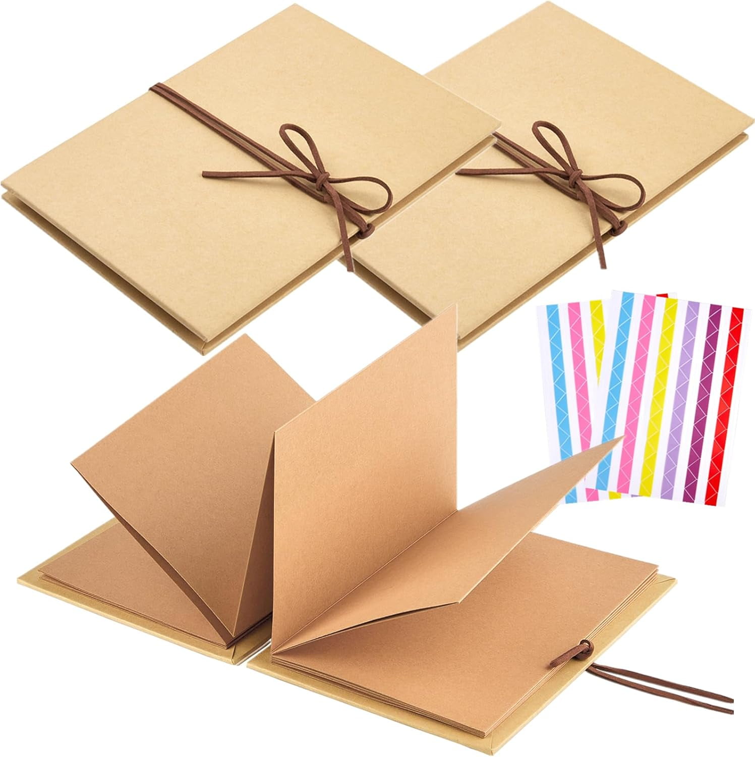 2 Pack Scrapbook Albums 6x8 Inch Small Photo Album with DIY Accessories ...