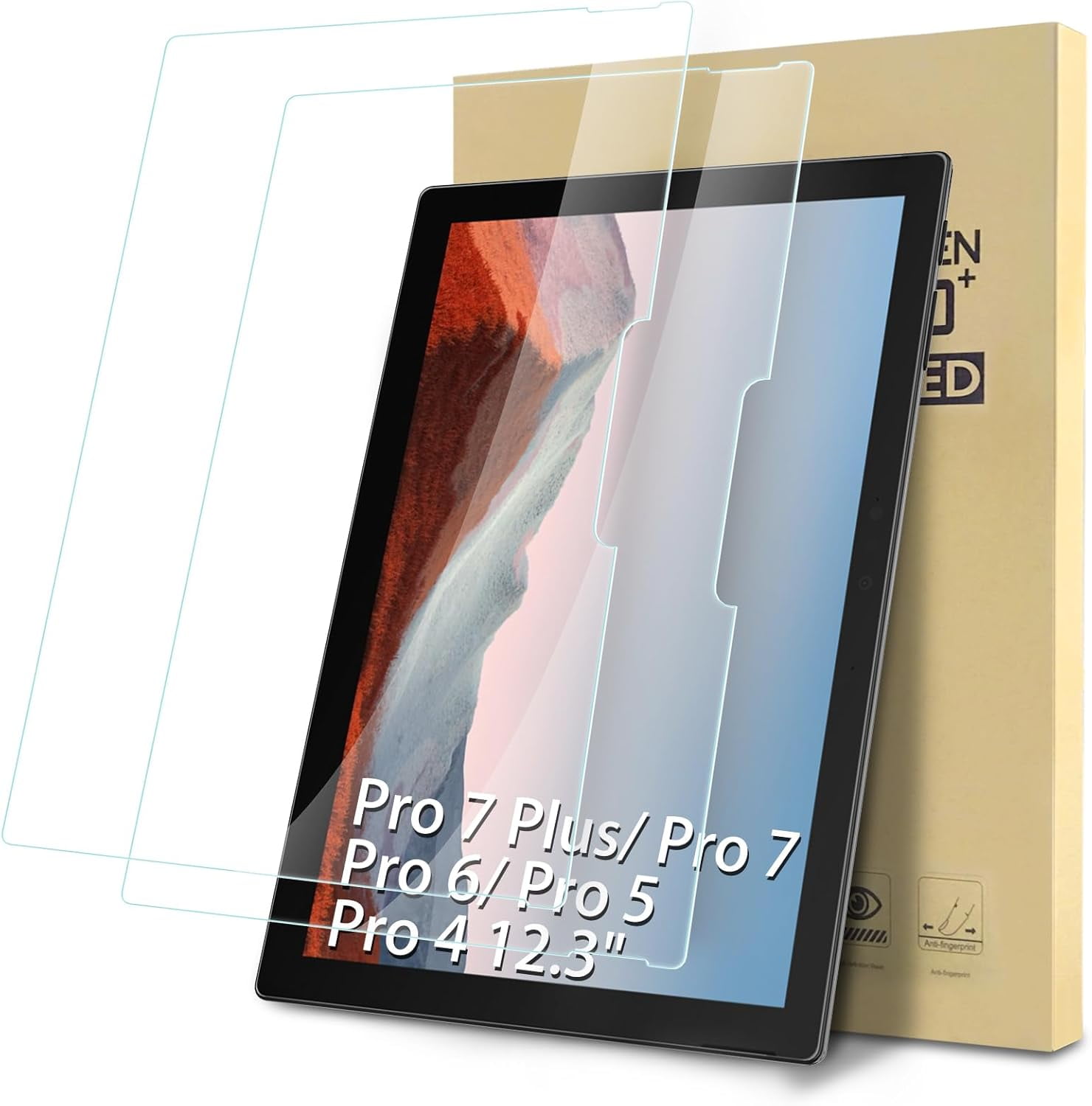 2-Pack Screen Protector Compatible with Microsoft Surface Pro 7 Plus/Pro 7/ Pro 6/ Pro 5/ Pro 4 ...