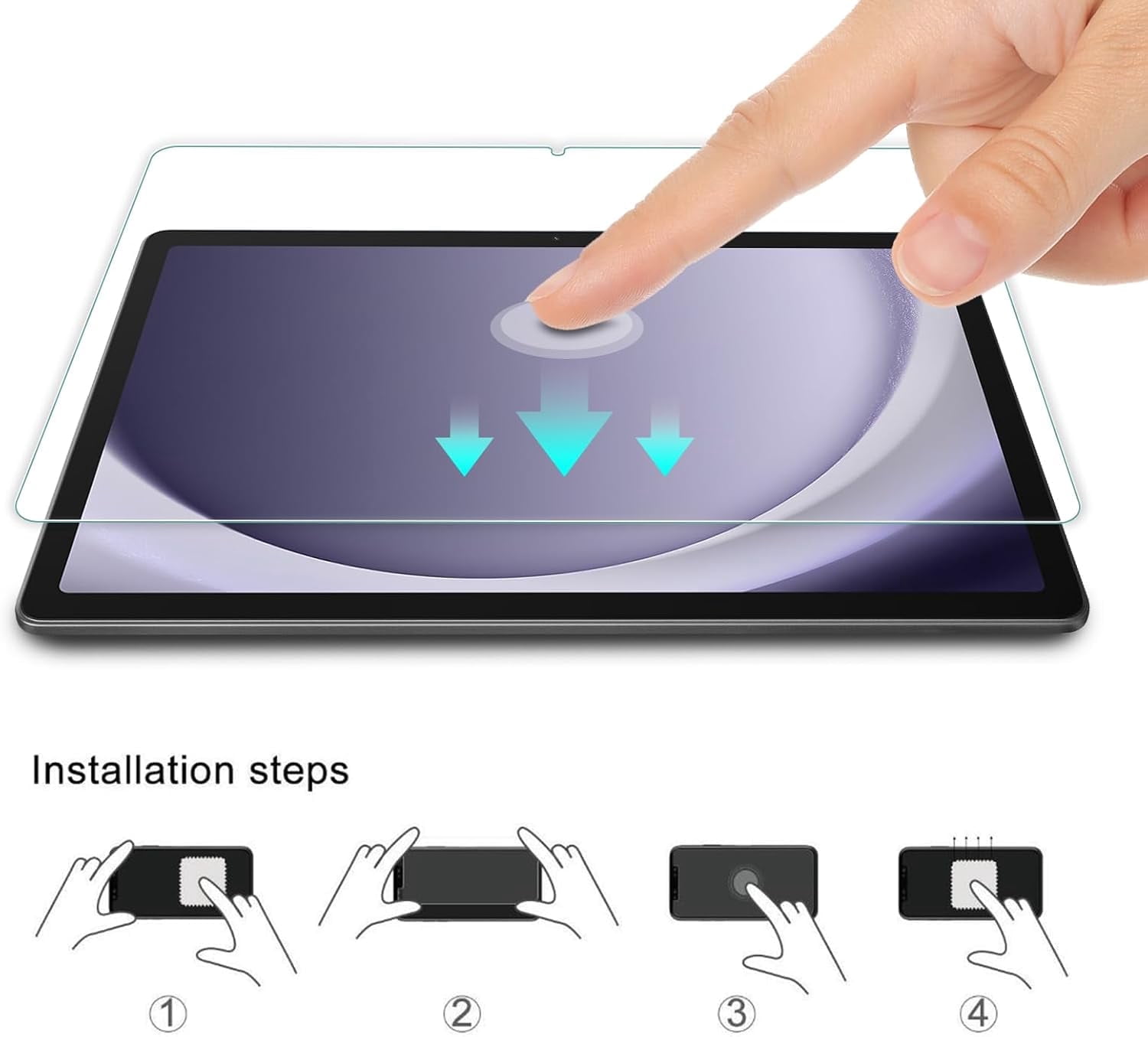2 Pack Screen Protector Compatible with Samsung Galaxy Tab A9+ 11 Inch ...