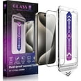 2 Pack Screen Protector Tempered Glass for iPhone 15 Pro Max 6.7-Inch ...