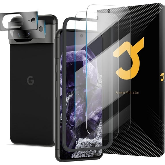 2 Pack Screen Protector for Pixel 8, 2 Pack Camera Lens Protector ...