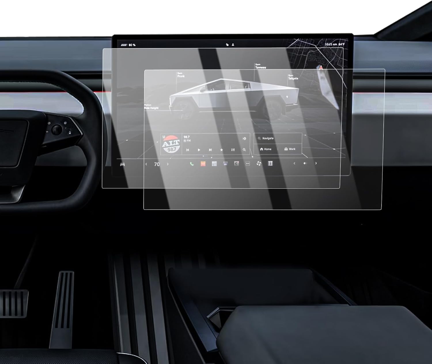 2 Pack Screen Protector for Tesla Cybertruck 2024 2025 18.5-Inch ...